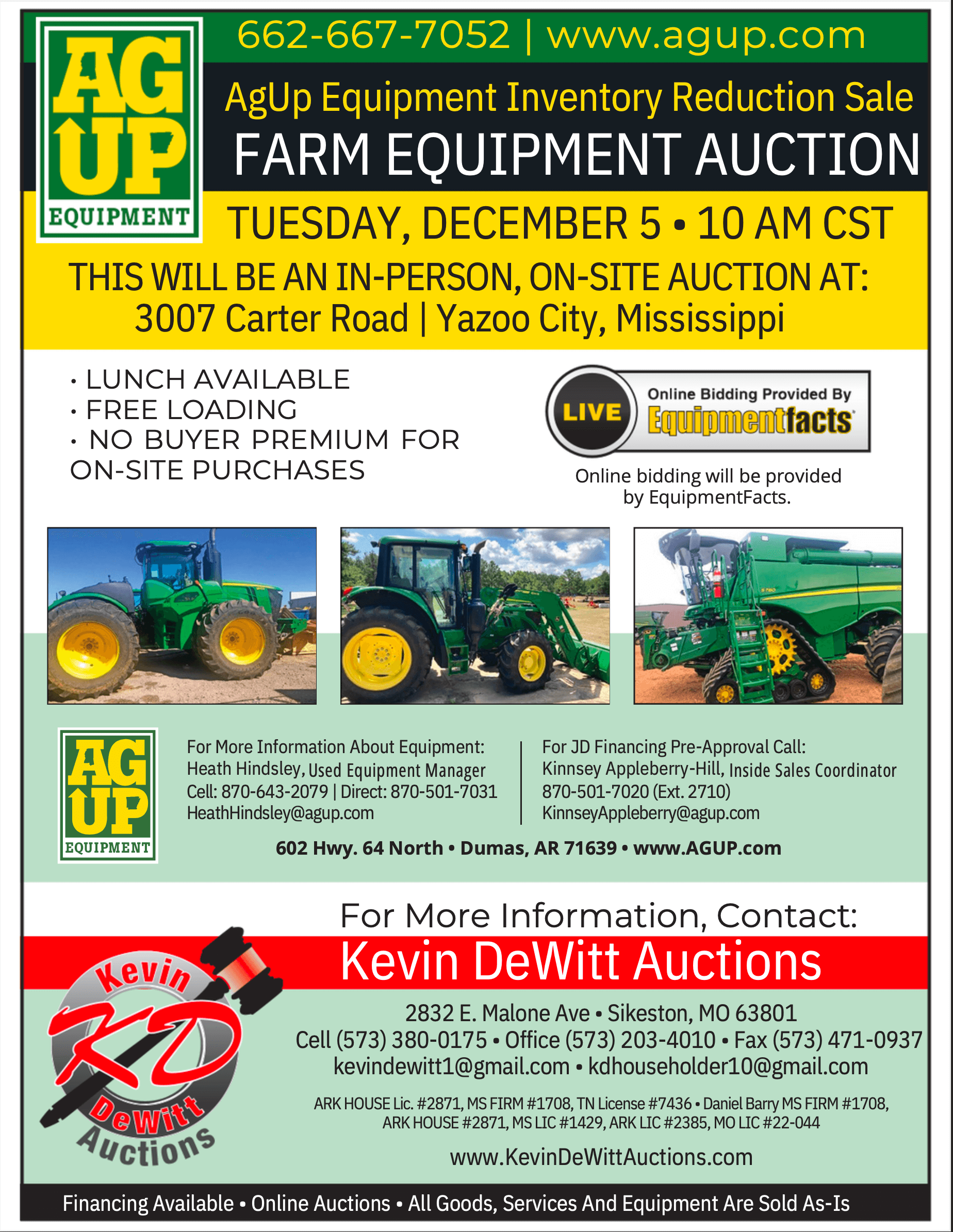 Farm Equipment Auction | AGUP Equipment